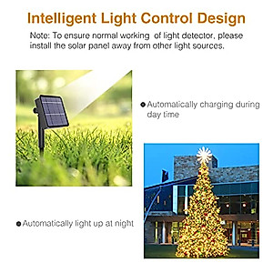 kolpop Solar String Lights Outdoor, 78.7FT 240LED Solar Fairy Lights Outdoor Waterproof 8 Modes Copper Wire Solar Powered Lights Indoor for Garden Patio Gate Yard Party Wedding Camping(Warm White)