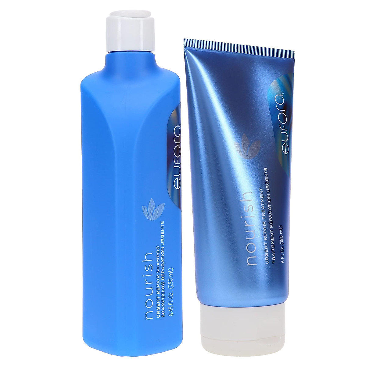 Eufora Nourish Urgent Repair Shampoo 8.45 oz & Urgent Repair Treatment 6 oz With Beautify Comb