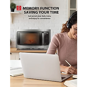 TOSHIBA ML-EM45PIT(SS) Countertop Microwave Oven With Inverter Technology, Kitchen Essentials, Smart Sensor, Auto Defrost, 1.6 Cu Ft, 13.6" Removable Turntable, 33lb.&1350W, Stainless Steel