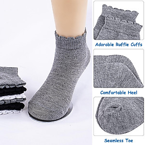Looching 6 Pack Toddler Baby Girls Boys No Show Ankle Socks Cotton White Mesh Thin Low Cut Socks Kids 1-3Years