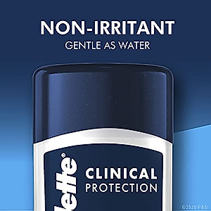 Gillette Clinical Strength Clear Gel Men's Antiperspirant and Deodorant, 72-Hour Sweat Protection, Cool Wave, #1 Clinical Brand For Men, 1.6 oz (Pack of 3)