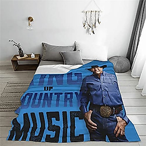80"x60" Durable George or Strait Warm Flannel Blanket Soft Fleece Blanket Fleece Throw Quilt Summer Quilt