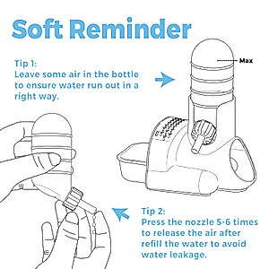 VANNON 3 in 1 Hamster Water Bottle No Drip Small Animal Water Bottle Automatic Bottle Dispenser with Food Container Base Hut and Hideout Base 4oz/120ml,Leekproof, BPA Free