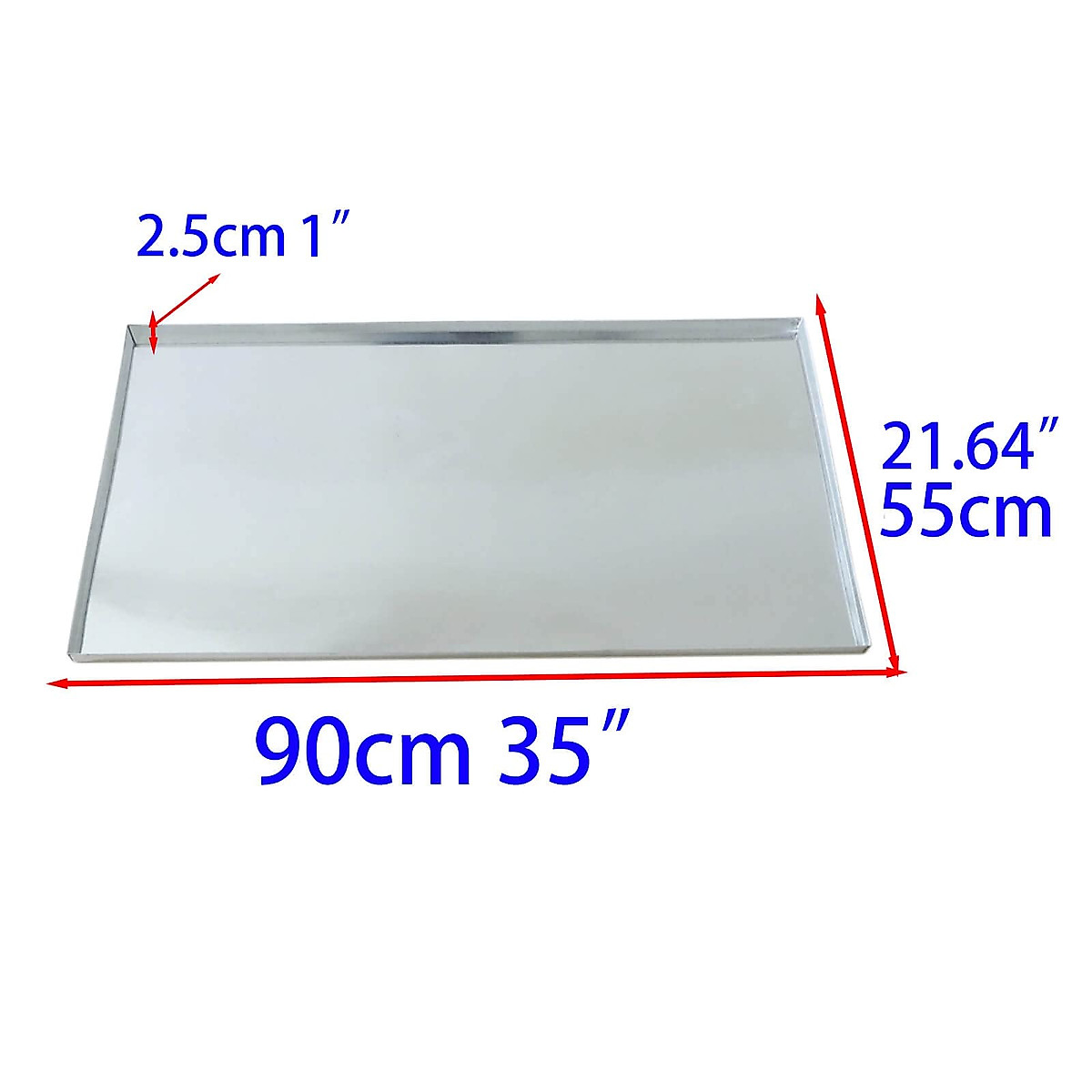 Qlvily Replacement Metal Tray for Dog Crate, 35" L x 21.63" W x 1" H, Waterproof, Rust Resistant, Easy to Clean