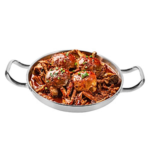 Stainless Steel Hot Pot Pan Korean Seafood Cooking Pan for Home and Restaurant Saute Pan for Kitchen Dry Pot and Griddle Use