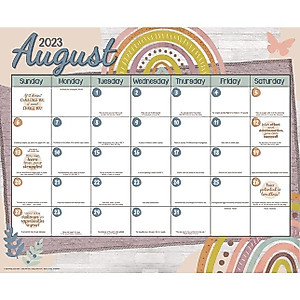 Really Good Stuff Boho Monthly Calendar Pages and Stickers 2023-2024 Double Sided