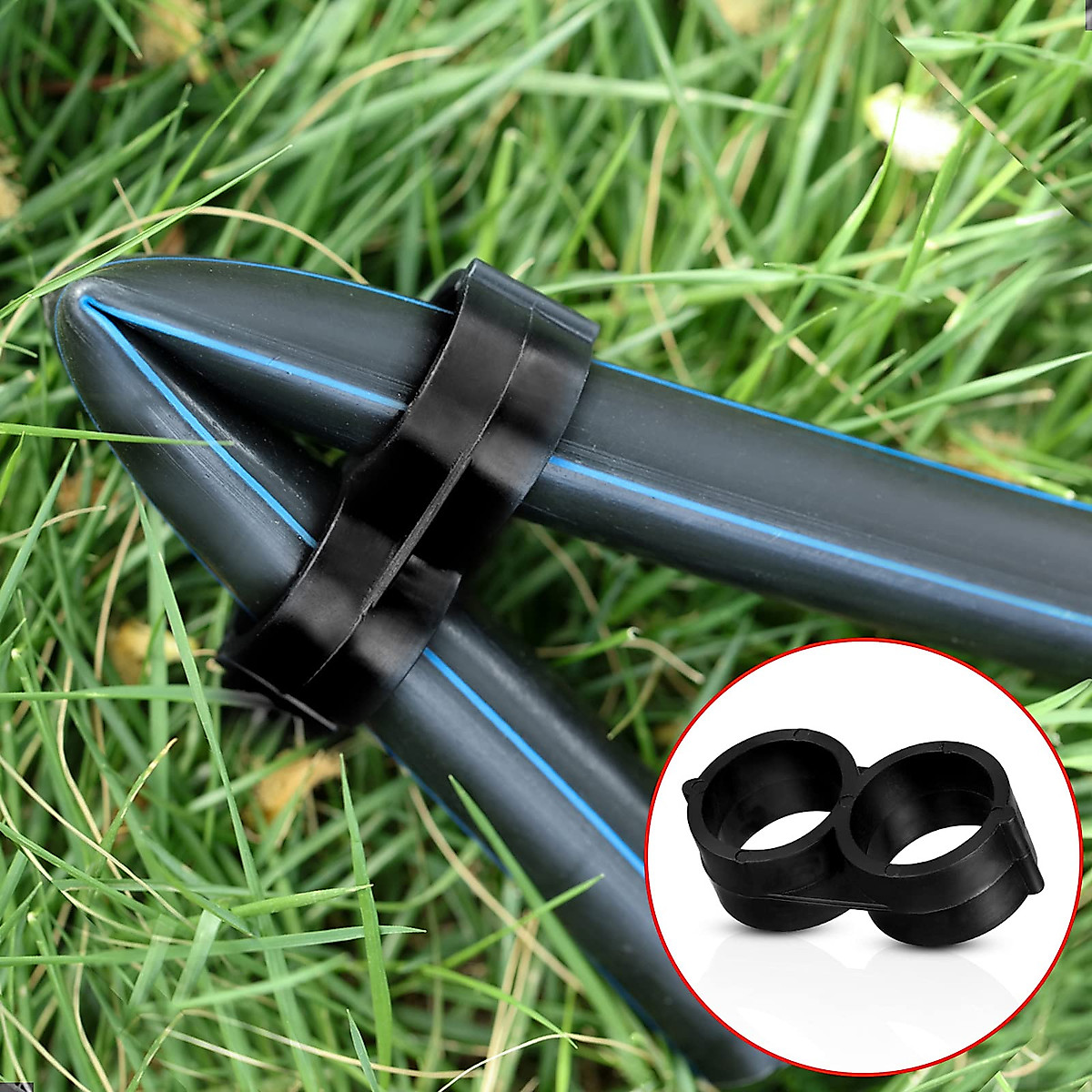 36 Pieces Drip Irrigation Fittings Kit 1/2 Inch Tubing Fitting Set Includes 9 Tees, 9 Couplings, 9 Elbows and 9 End Cap Plugs Drip Irrigation Barbed Connectors for Compatible Drip or Sprinkler Systems