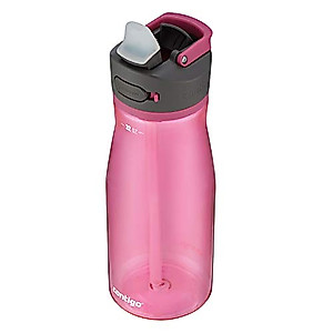 Contigo Ashland 2.0 Leak-Proof Water Bottle with Lid Lock and Angled Straw, Dishwasher Safe Water Bottle with Interchangeable Lid, 32oz Dragon Fruit