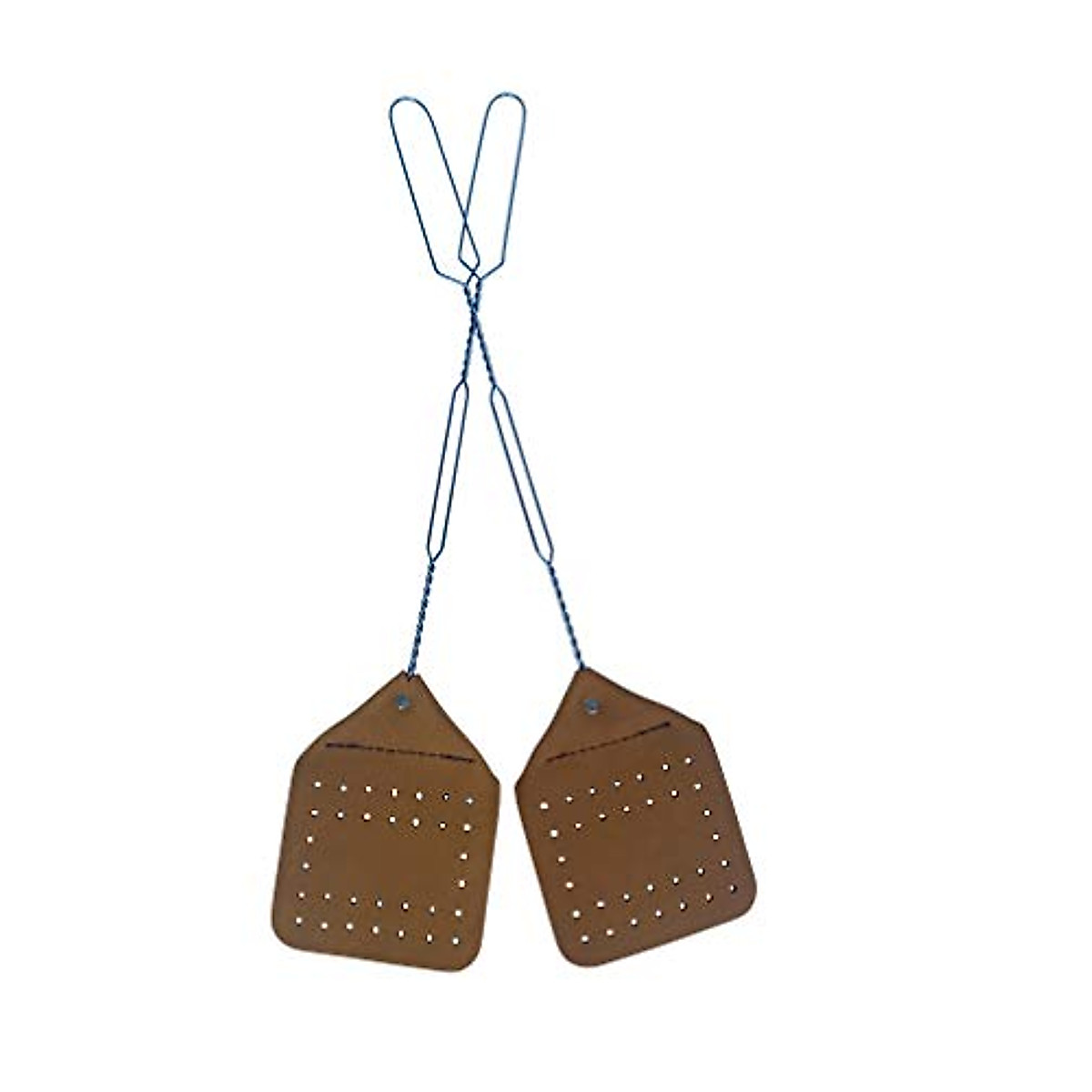 Pack of Two Amish Valley Products Leather Fly Swatter Brown Holmes County Handcrafted Wire Handle