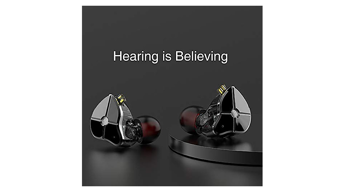 Hybrid Dual Driver In Ear Monitors - HiFi Sound & Detachable Cable