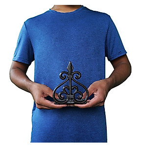 Lulu Decor, Cast Iron Fleur De Lis Door Stop, Door Stopper (LB15BK1)