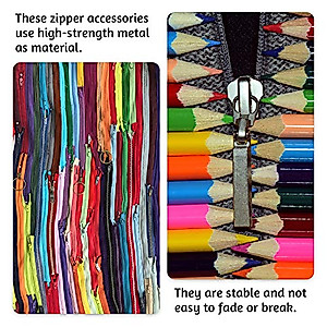 Metal Zipper Head Slider, 4 Sizes Zipper Bottom Sliders Retainer Insertion Pin in 3 Colors, Zipper Stopper Repair Tool Kit for Coats Jacket DIY Sewing Replacement, Size of 3/5/8/10 (60 Pieces)