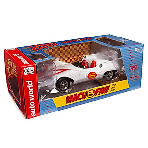 Silver Screen Machines - Speed Racer Mach 5 w/Chim-Chim and Speed Racer Figures (AWSS124)