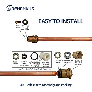 DEHOMKUS 630-7755 Wall Hydrant Repair Kit Compatible with Mansfield Prier Faucet Repair Kit 300 400 500 Series Replacement Pressure Vacuum Breaker Outdoor Faucet Wall Hydrants