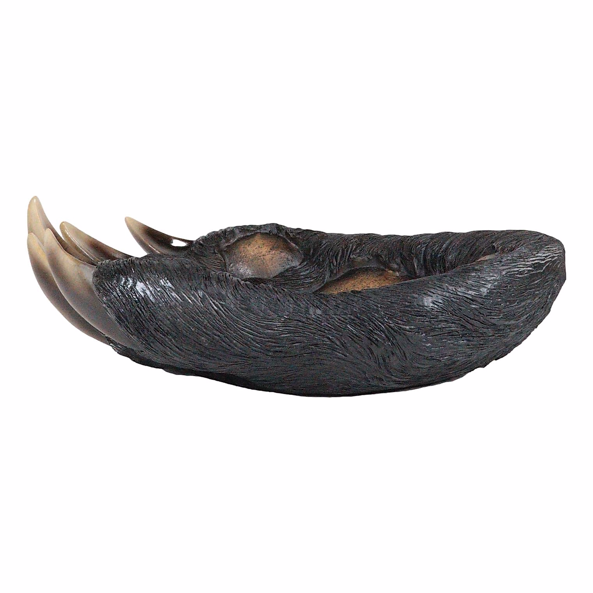 Ebros Rustic Large Long Claws Bear Paw Fruit Platter Serving Bowl Plate 11.5"Wide For Fruits Treats Candies Cookies Tabletop Decor Of Grizzly Bears Black Bears Wildlife Animal Kitchen Dining Accessory