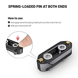 SMALLRIG Quick Release Safety Rail 4cm 1.57 Inches Long with 1/4'' Screws - 1409