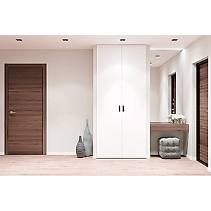 KEYAIIRA - Medium Leather and Brass Drawer Pull - Leather Closet Door Pulls for Kitchen cabinets knobs gold hardware furniture knobs and handles rustic home decor Minimal