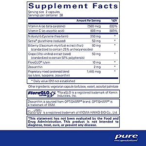 Pure Encapsulations Macular Support Formula | Hypoallergenic Supplement with Enhanced Antioxidant Formula for Healthy Eyes* | 60 Capsules