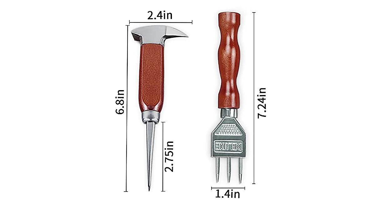 Ice Pick Set of 2 - Japanese Stainless Steel Ice Crushers for Bars & Home