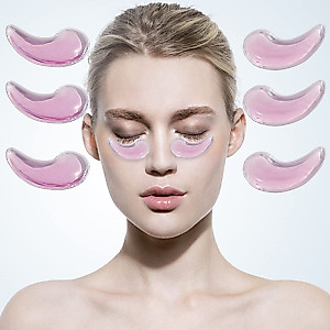 Soulagers Eye Pad, Gel Eye Pad, Cooling Eye Pads, Gel Eye Mask,Gel Ice Pack, Cooling Ice Eye Masks, Hot Cold Eye Mask, Eye Ice Pack, Gel Eye Mask for Puffy Eyes, Migraine, Puffiness(6 pcs)