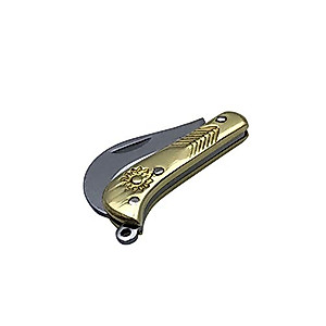 Fon Alley mini pocket knife Multi-purpose Mini hook outdoor tool folding knife (yellow 3w)