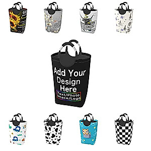 Custom Laundry Basket Personalized Laundry Basket Customized Laundry Basket with Photo/Text Collapsible Storage Basket