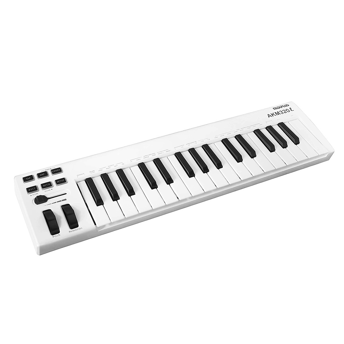 MIDIPLUS AKM320L MIDI Keyboard Controller, white, 32-key