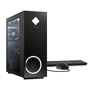 HP OMEN 30L Liquid Cooled Gaming Desktop, Intel Core i7-10700K Up to 5.1GHz, GeForce RTX 3060Ti 8GB, 64GB RGB DDR4, 2TB PCIe SSD+2TB HDD, Wi-Fi, BT, HDMI, USB-C, RJ45, Win11 Pro, Black, SPS HDMI Cable