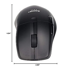 ROCCAT Kone Pro Air Gaming PC Wireless Mouse, Bluetooth Ergonomic Performance Computer Mouse with 19K DPI Optical Sensor, AIMO RGB Lighting & Aluminum Scroll Wheel, 100+ Hour Battery Life, Black