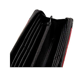 Dead-Pool Metal Badge Zip Around Hand Purse Clutch Wallet