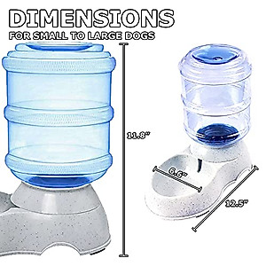 VaygWay Self Dispensing Pet Waterer – Automatic Gravity Dog Cat Waterer - Pet Water Dispenser Dogs Cats – Dog Water Bowl Water Dish – Automatic Water Bowl for Pets