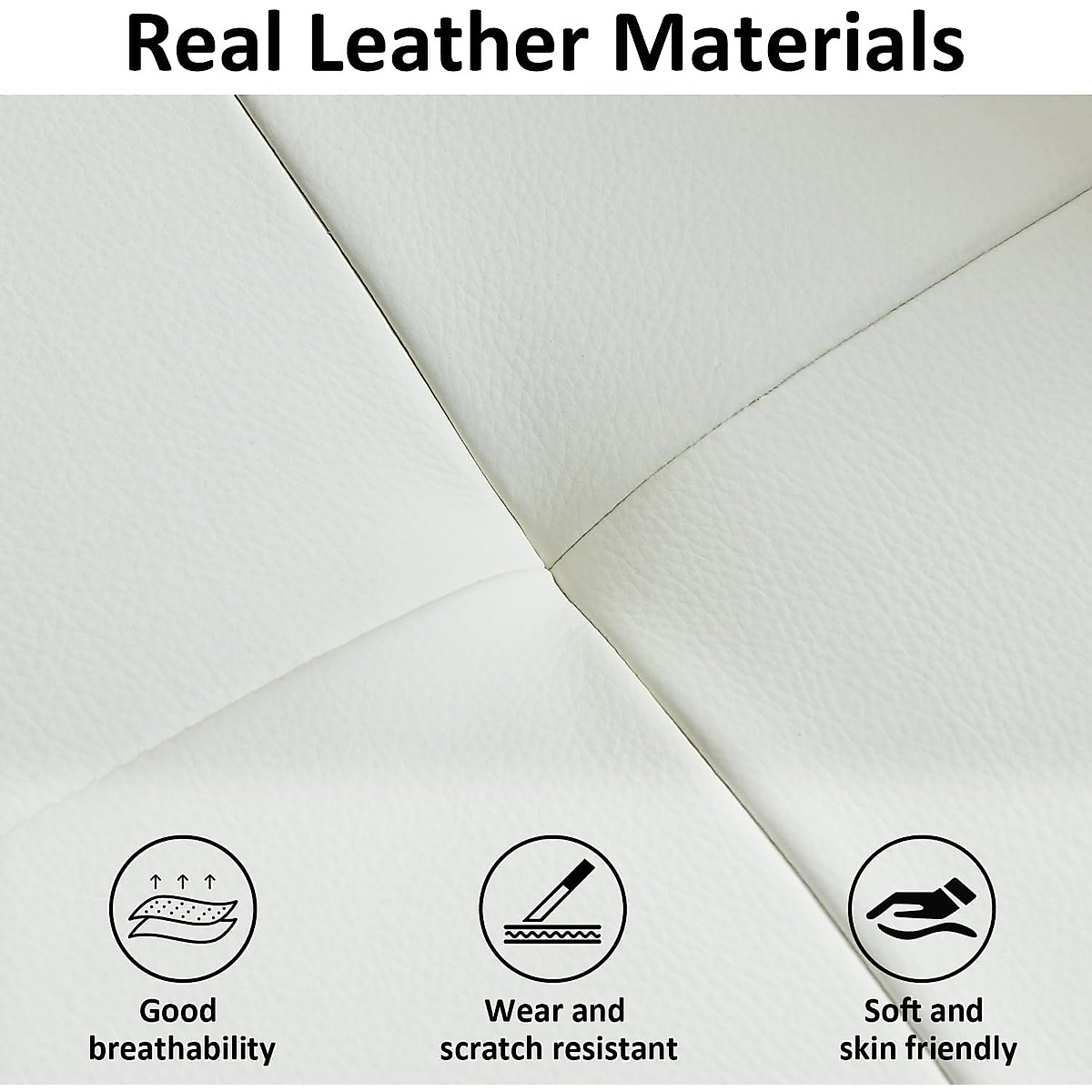 120'' Leather Sectional Couch for Living Room, Modern Modular Sectional Sofa, Ergonomic L Shaped Sofa 4 Seat Sofa, Curved Couch with Button Tufted Seat Cushion & 3 Pillows for Apartment, Office, Beige