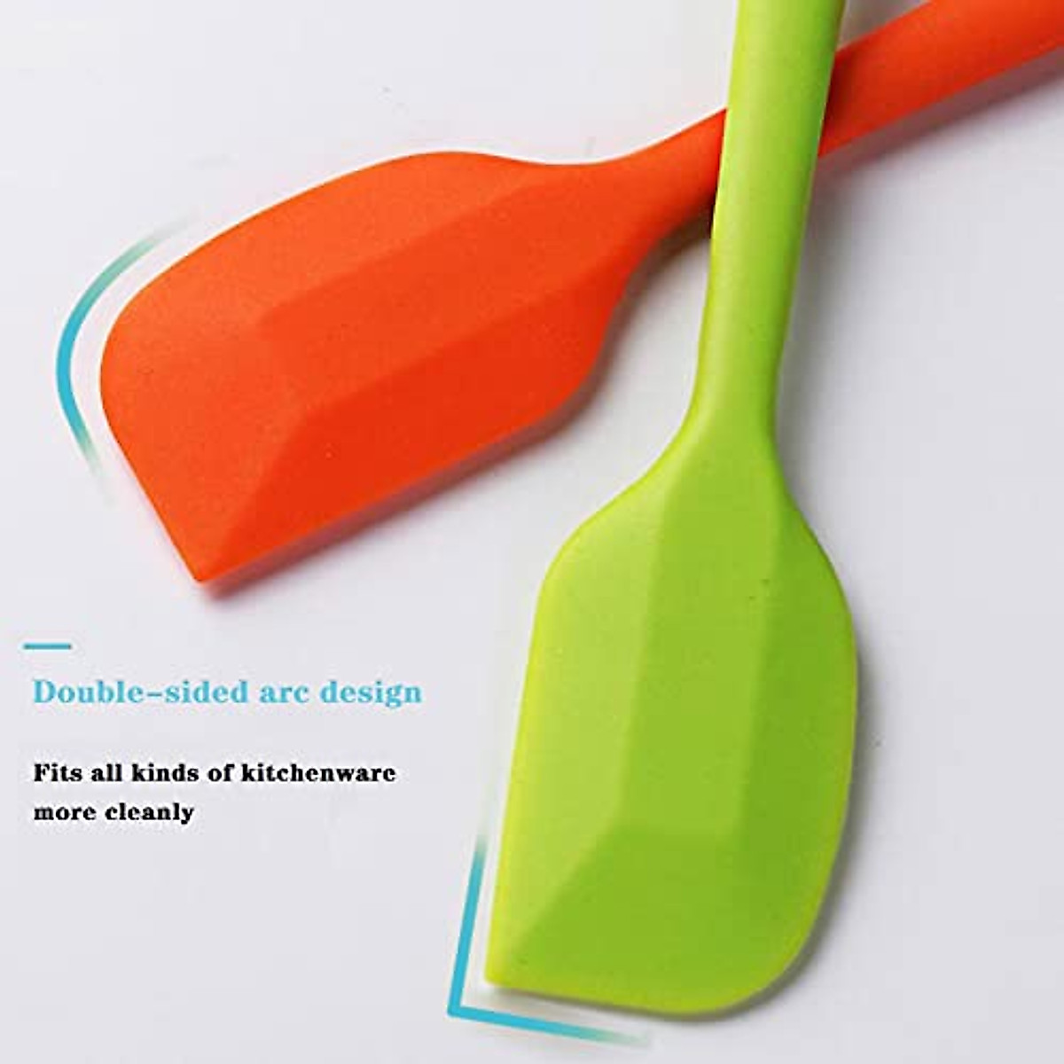 Silicone Spatula Set of 8, 6 Small and 2 Large Non-stick Heat-Resistant Rubber Spatulas with Stainless Steel Core