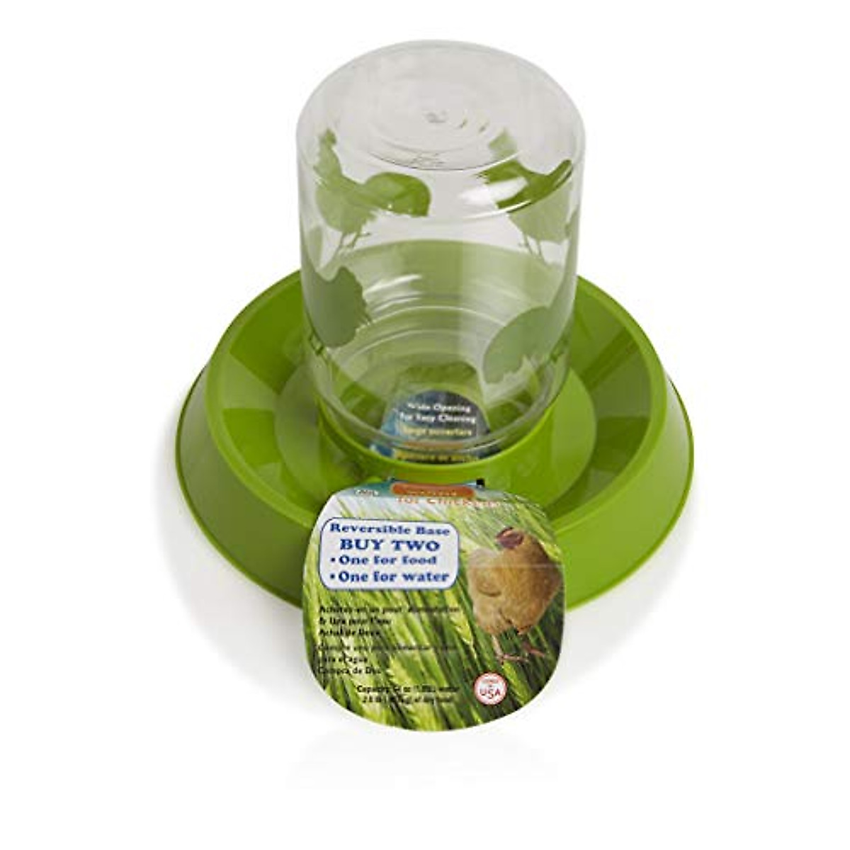 Lixit Reversible Waterers and Feeders for Chickens and Wild Birds (64 Ounce (Pack of 1))