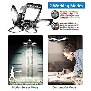 CODAFUL Motion Sensor LED Garage Light with Motion Sensor 150W 15000lm Super Bright Shop Light, Motion Activated led Store Light, Suitable for Garage, Workshop and Basement.