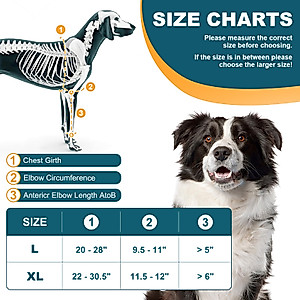 Dollephi Dog Elbow Protector for Shoulder and Front Leg, Dog Recovery Sleeves Support Pet Wounds Prevent Licking, Elbow Pads Injury and Loss of Stability from Arthritis（XL,Blue