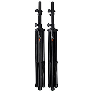 Gearlux Tripod Speaker Stands with Carrying Case and Speaker Cables