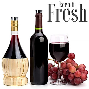 Wine Stopper, Reusable Decorative Bottle Stoppers for Kitchen, Bar, Gifts, Holiday Party, Wedding (5 Pack, Simple Style)