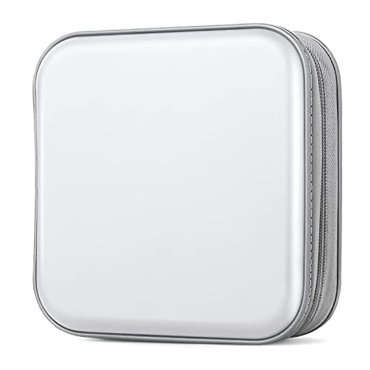 CD Case, Bivisen DVD Case Wallet Holder Binder 48 Capacity CD/DVD Cases Storage Holder Binder Organizer Wallet Book for Car Home Travel (White)