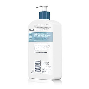 Lubriderm Daily Moisture Body Lotion for Sensitive, Dry Skin, Enriched with Vitamin B5, Dye and Lanolin Free, Unscented and Non-Greasy, 16 fl. oz