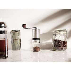 Laguna Pacific Manual Coffee Bean Grinder | 6 Coarseness Settings | Espresso Grinder, Cold Brew, French Press, Drip, | Burr Coffee Hand Grinder Coffee Mill | Home, Portable, Camping, Travel