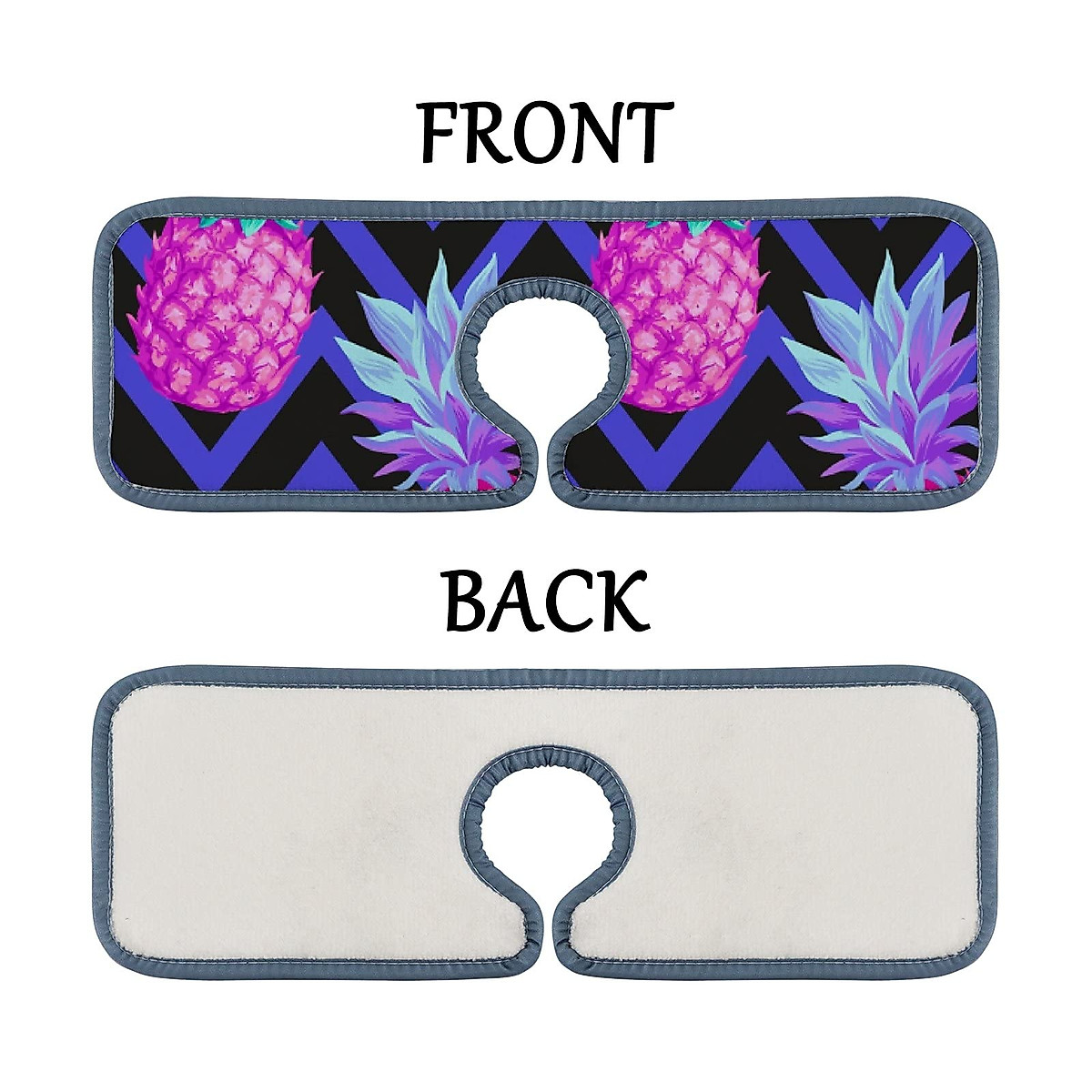 Kitchen Faucet Absorbent Mat 2 Pieces Colorful Tropical Pineapples Faucet Sink Splash Guard Bathroom Counter and RV,Faucet Counter Sink Water Stains Preventer