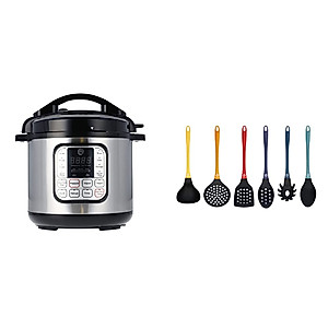 MasterChef Electric Pressure Cooker 10-in-1 Multicooker + MasterChef Kitchen Utensils Set, 6 Pieces