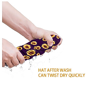 Frestree Unisex Working Caps with Sweatband Adjustable Tie Back Universe Space Galaxy Print Gourd-Shaped Caps for Women Men Decor