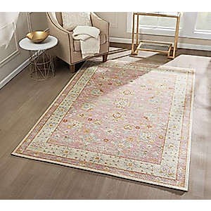 Momeni Anatolia Area Rug, 6'6" X 9', Pink
