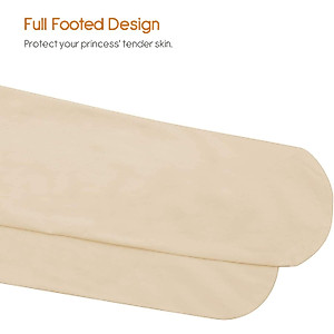 Zando Girls Stretchy Dance Tights Comfort Cotton Colorful Leggings Pants Elastic Ballet Footed Tight for Girl Light Green Small