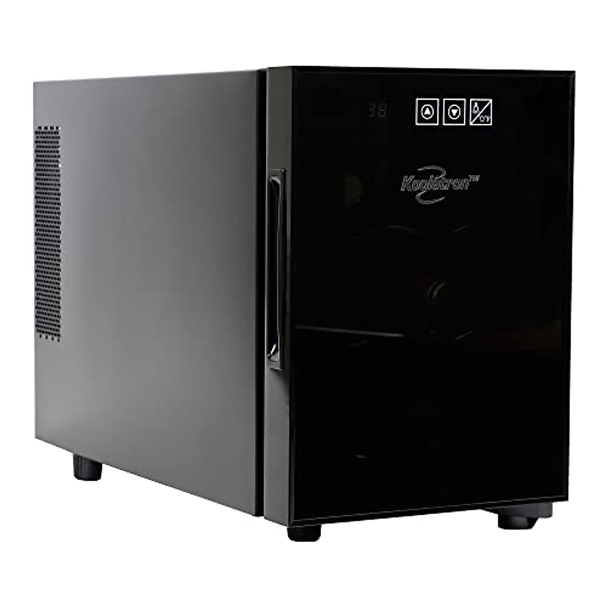 Koolatron 6 Bottle Wine Cooler, Black, Thermoelectric Wine Fridge, 0.65 cu. ft. (16L), Freestanding Wine Cellar, Red, White and Sparkling Wine Storage for Small Kitchen, Apartment, Condo, RV