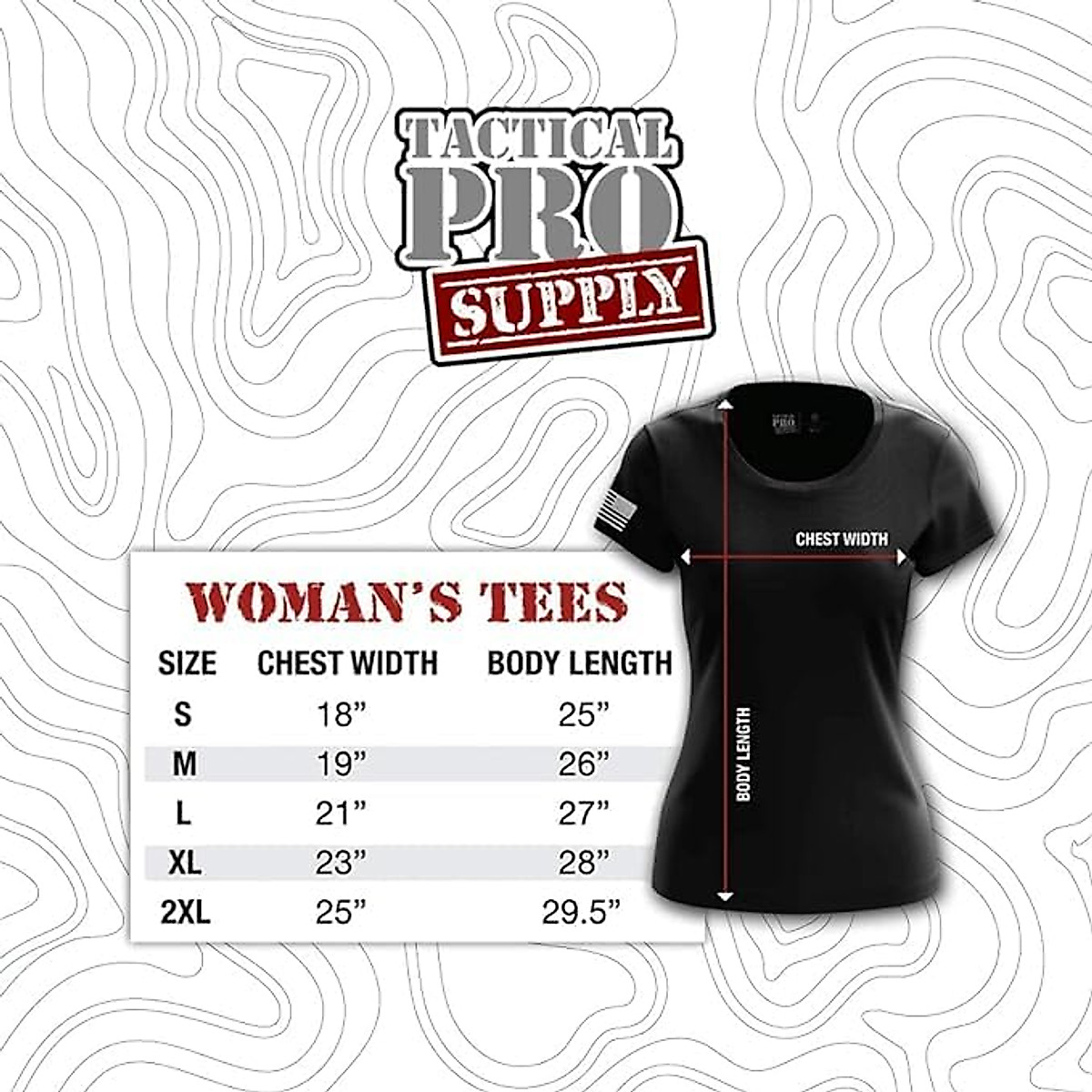 Tactical Pro Supply Patriotic American Flag Womans Short Sleeve Crew Neck T-Shirts Made from 100% Cotton - 1776 Stars - X-Large