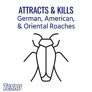 TERRO T502 Ready-to-Use Indoor Roach Bait Roach Gel Killer - Kills German, American, and Oriental Roaches – 3 oz