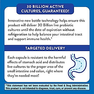 Nature's Way Fortify Daily Probiotic for Men and Women 50+, 30 Billion Live Cultures, Colon, Digestive, and Immune Health Support* Supplement, 30 Capsules